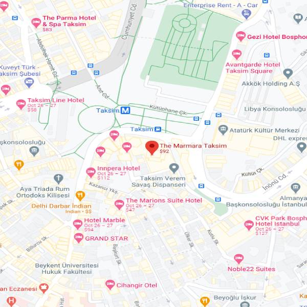 هتل مارمارا تکسیم استانبول | رزرو آنلاین